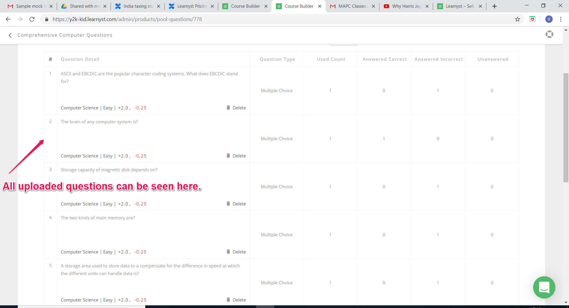 Question Pool – One stop spot to add, reuse and monitor your questions