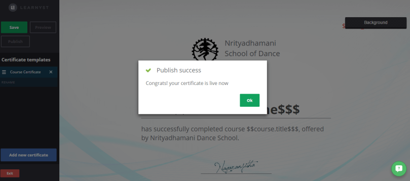Online Course Certificate Design