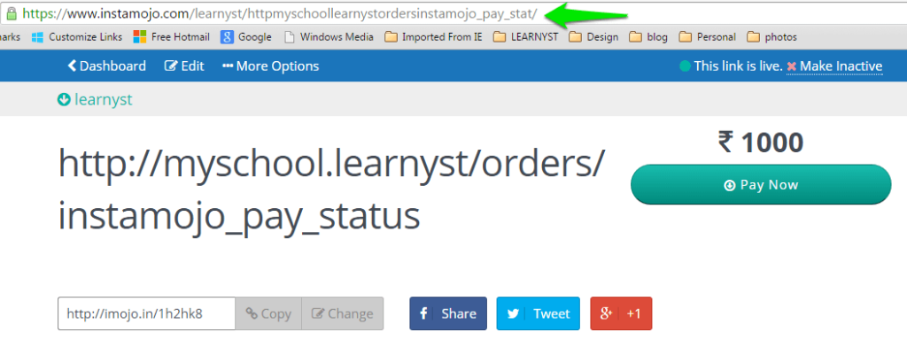 Instamojo Payment Setup in Learnyst - Secure Course Hub